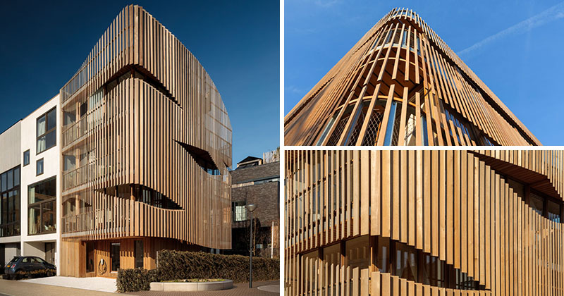 The 'Freebooter' Building Has A Louvered Wood Facade