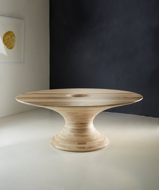 Round Tulipwood Table by Barnby & Day for Alex de Rijke