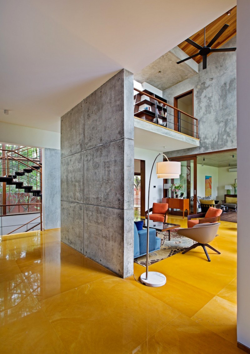 Double Height Windows Bring Natural Light Into This Home In India