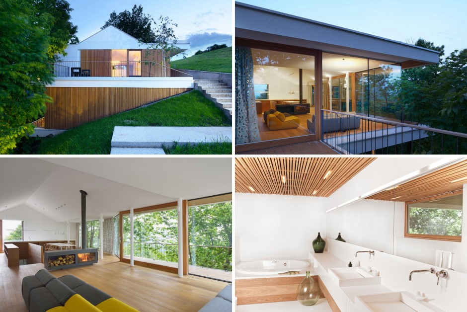 This Hillside Home Enjoys Views Of The Surrounding Meadows And Forests