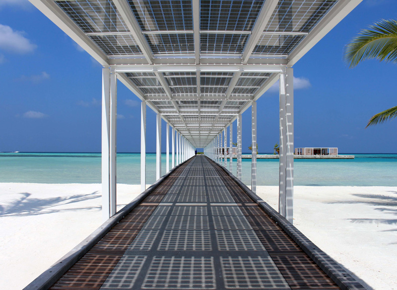 The world’s first entirely solar powered five-star guest resort has opened