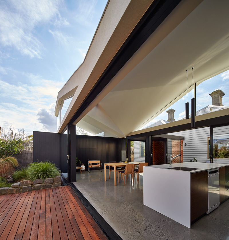 An open and airy addition has been designed for this home in Melbourne