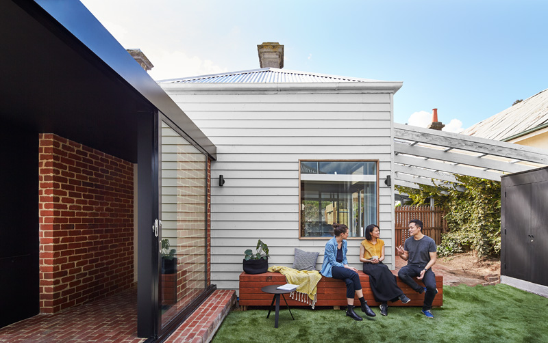 An open and airy addition has been designed for this home in Melbourne