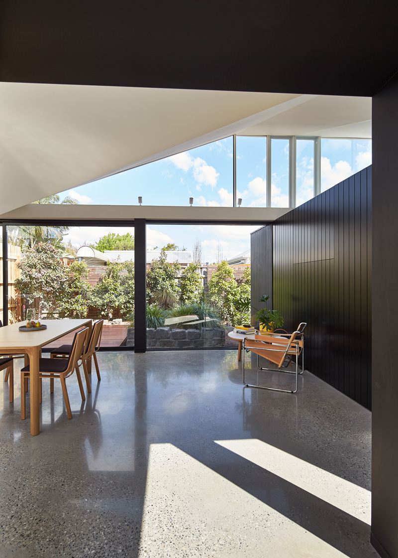 An open and airy addition has been designed for this home in Melbourne