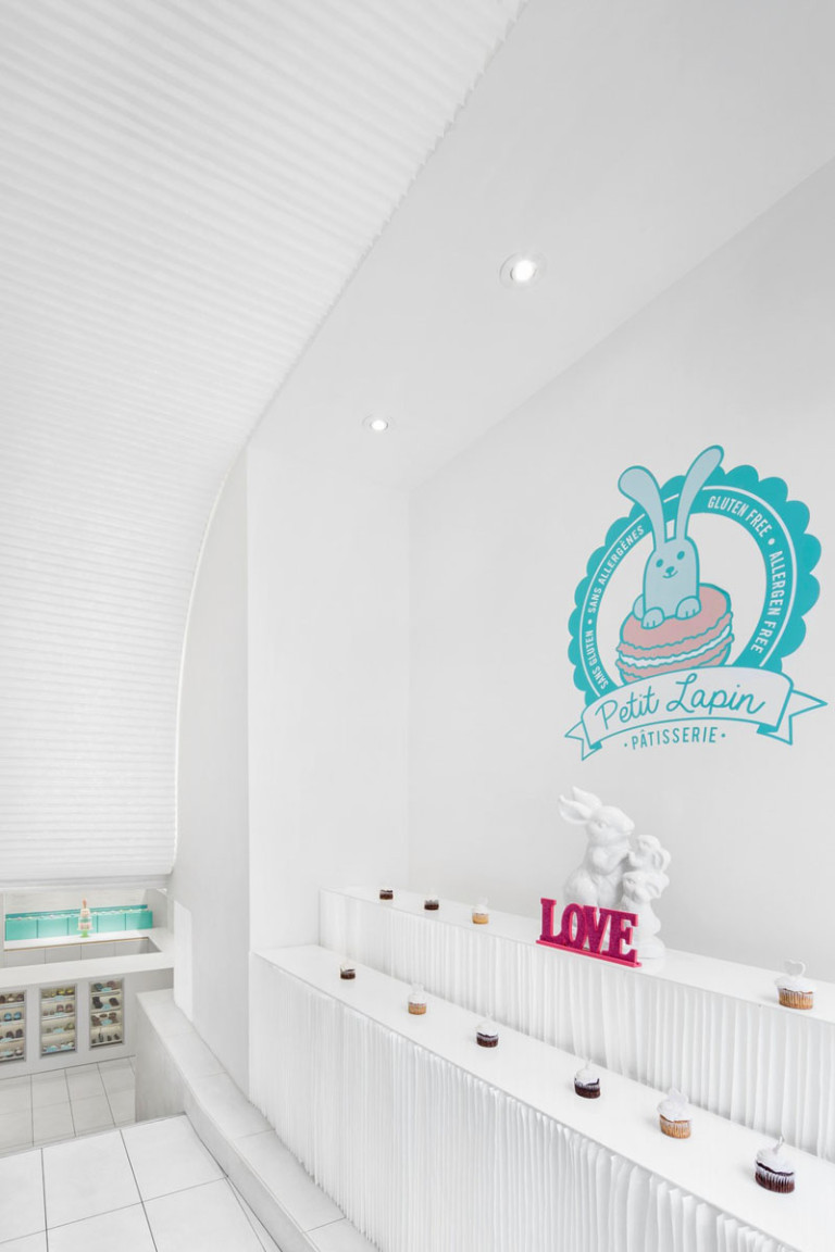 This cute bakery was squeezed into a 342 square foot basement space