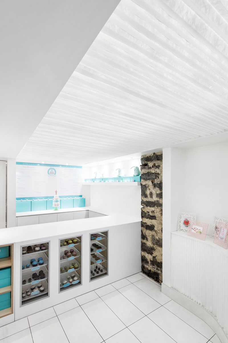This cute bakery was squeezed into a 342 square foot basement space