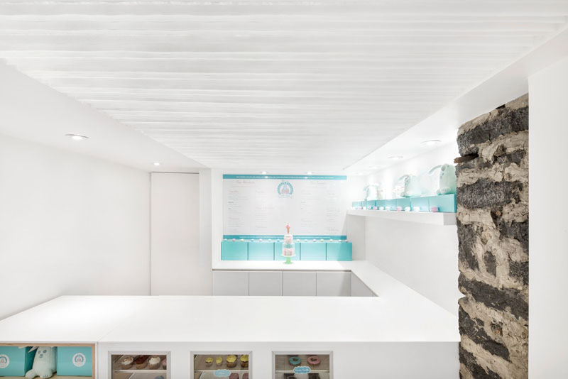This cute bakery was squeezed into a 342 square foot basement space