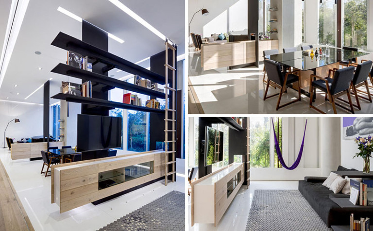 Here's how this apartment's living area was divided into three defined ...