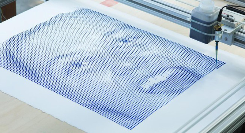 Watch This Printer Create Portraits With Drops Of Liquid