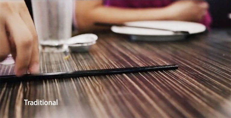 These new chopsticks are designed to raise the end off the table