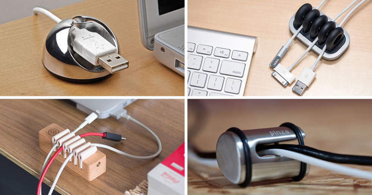 11 Creative Cable Holders That Stop The Cables Falling Off Your Desk