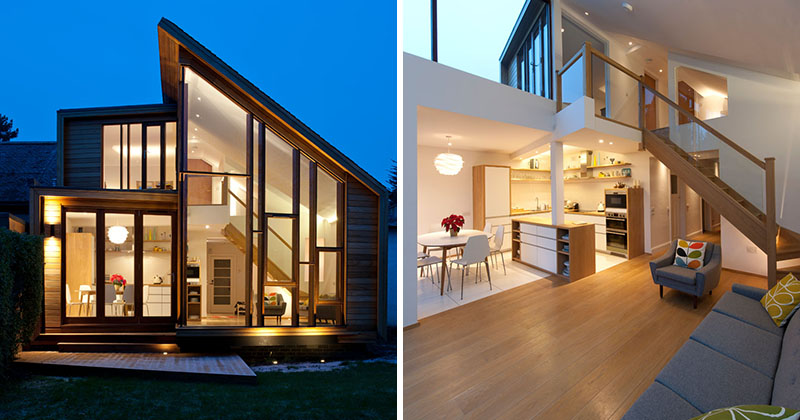 A Scandinavian inspired house extension was given to this family home ...