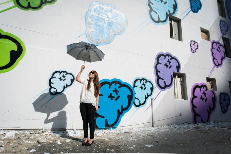 This new mural of colorful clouds is here to brighten up your day
