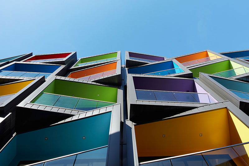 This New Apartment Building Is A Jumble Of Colorful Balconies