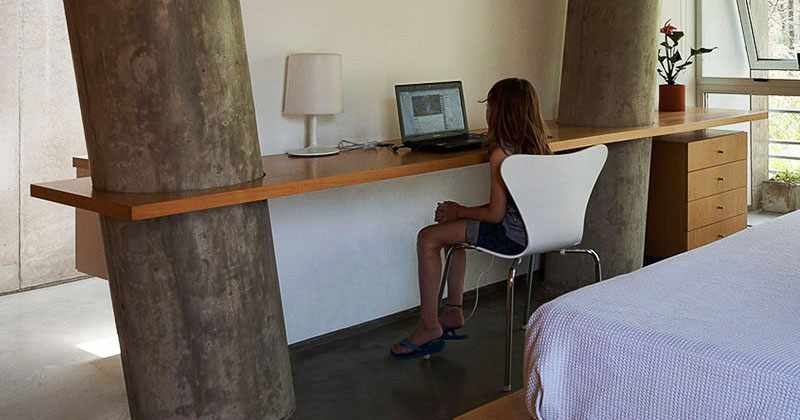 Here's a great way to work with columns to create a built-in desk