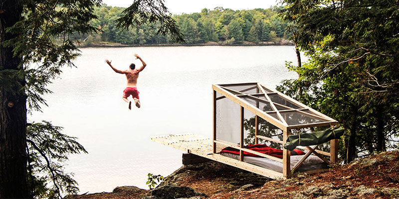 This Waterfront Platform Was Designed For Sleeping And Diving