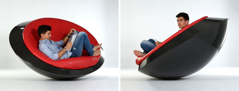 This New Rocking Chair Has A Flying Saucer Inspired Design