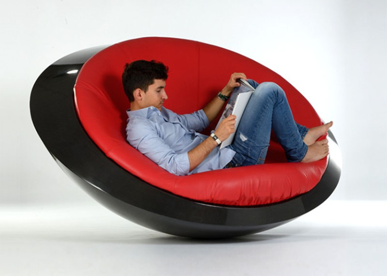 This New Rocking Chair Has A Flying Saucer Inspired Design