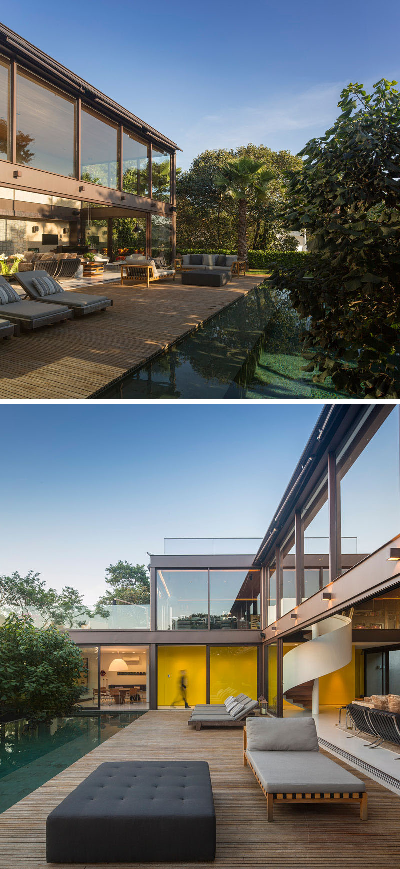 Walls of windows are ever-present in this home