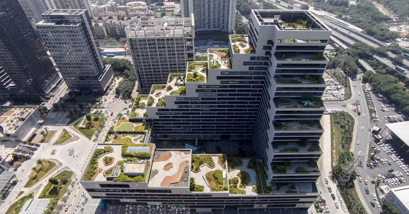 This Building Is Covered In Fully Landscaped Rooftop Terraces