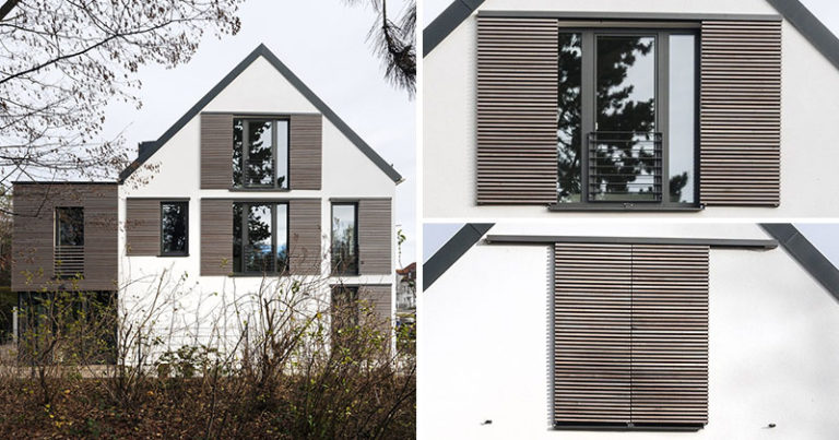 This house is an example of how to do modern window shutters