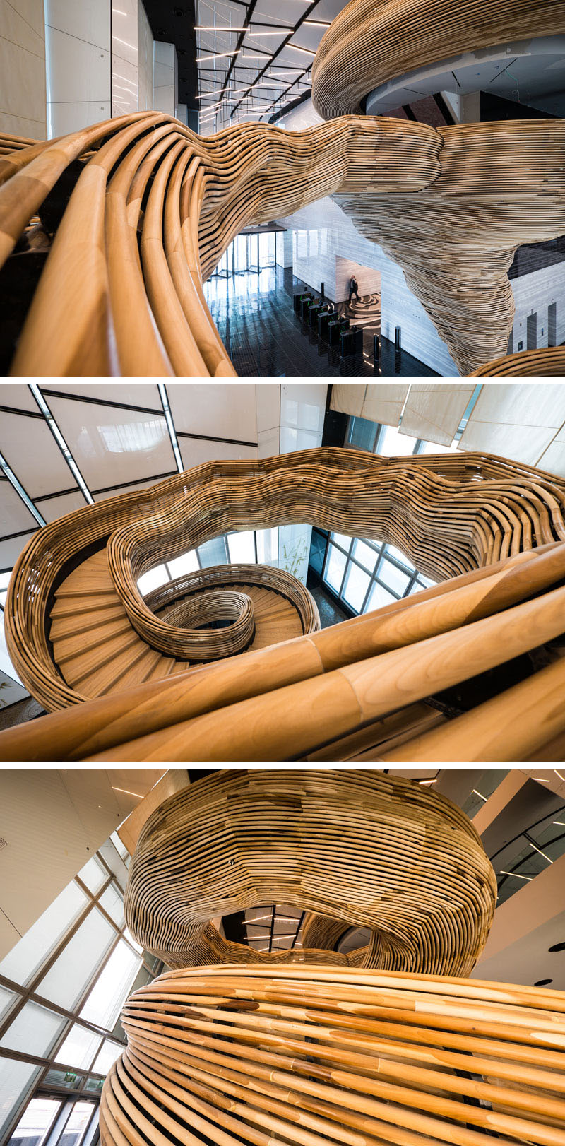 An Amazingly Sculptural Spiral Staircase Has Been Installed In The ...