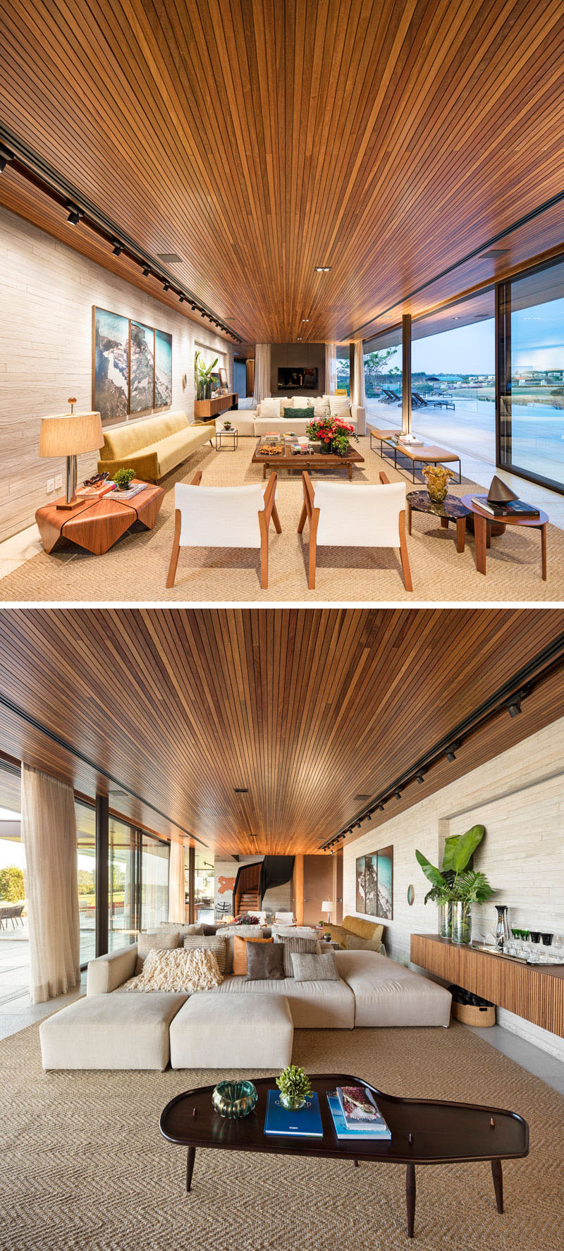 This rural contemporary home is designed to take advantage of an ...