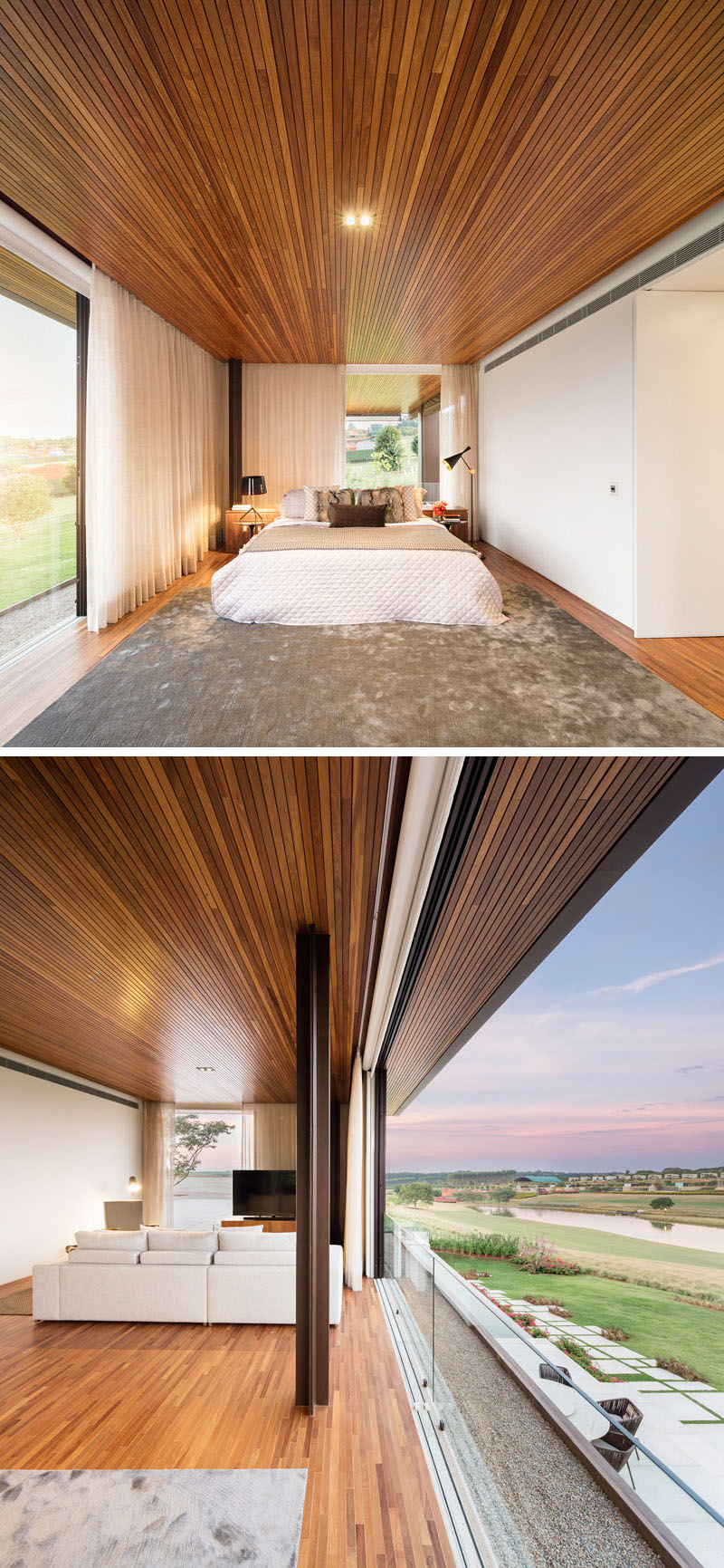 This rural contemporary home is designed to take advantage of an ...