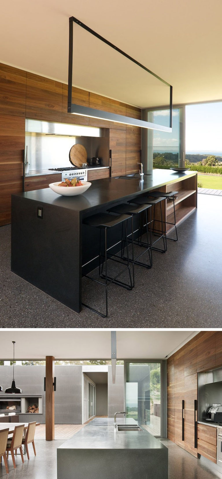 Kitchen Island Lighting Idea - Use One Long Light Instead Of Multiple ...
