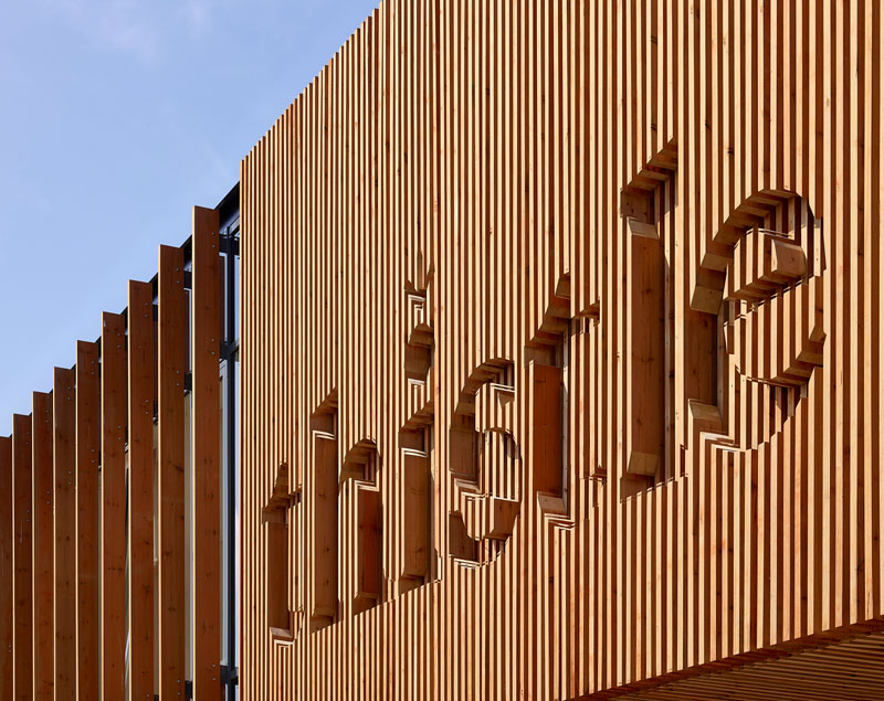 Sign Design Idea - Integrate A Logo Into The Exterior Of A Building