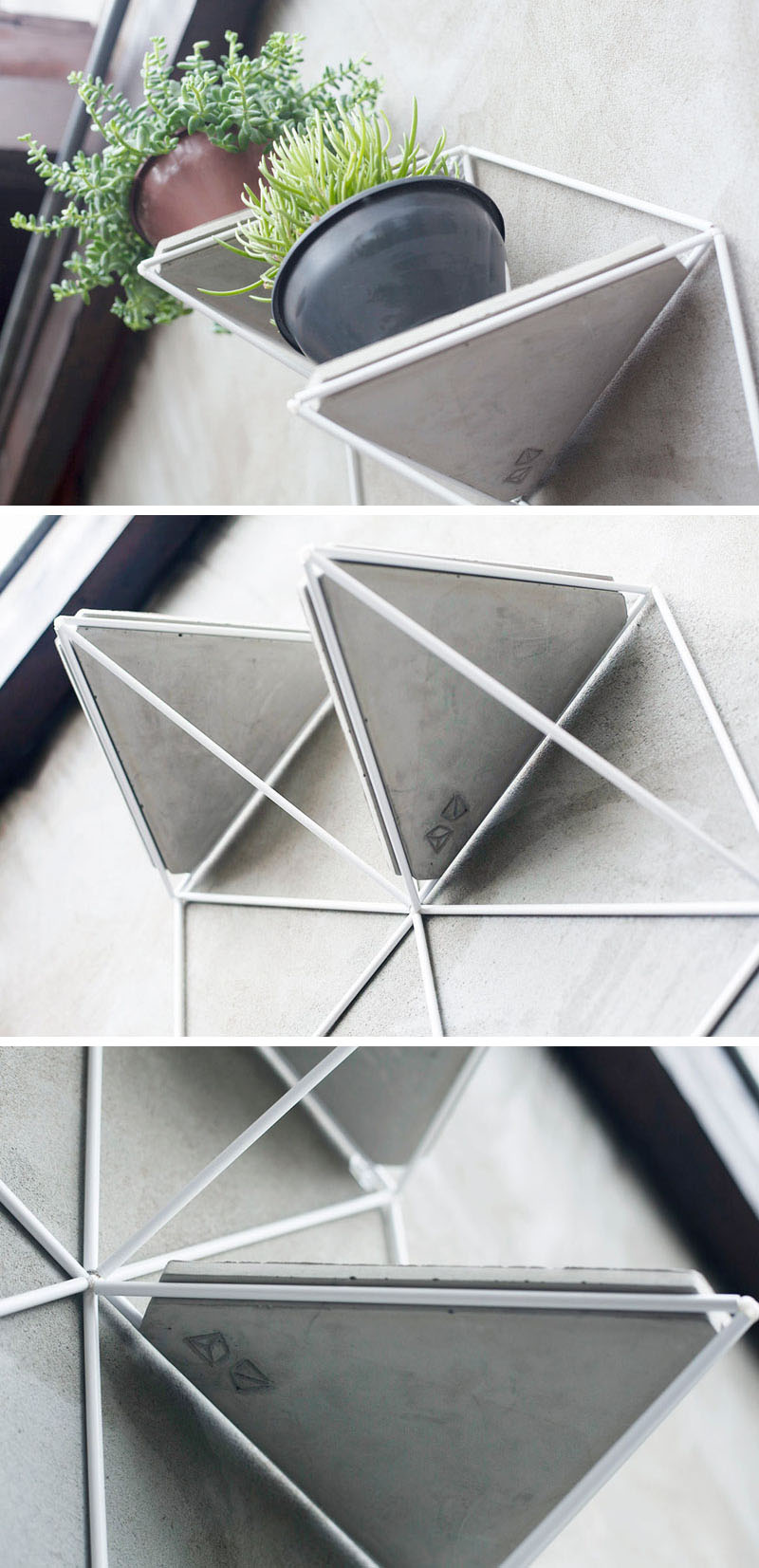 These Modular Geometric Shelves Have Just Enough Space For Plants