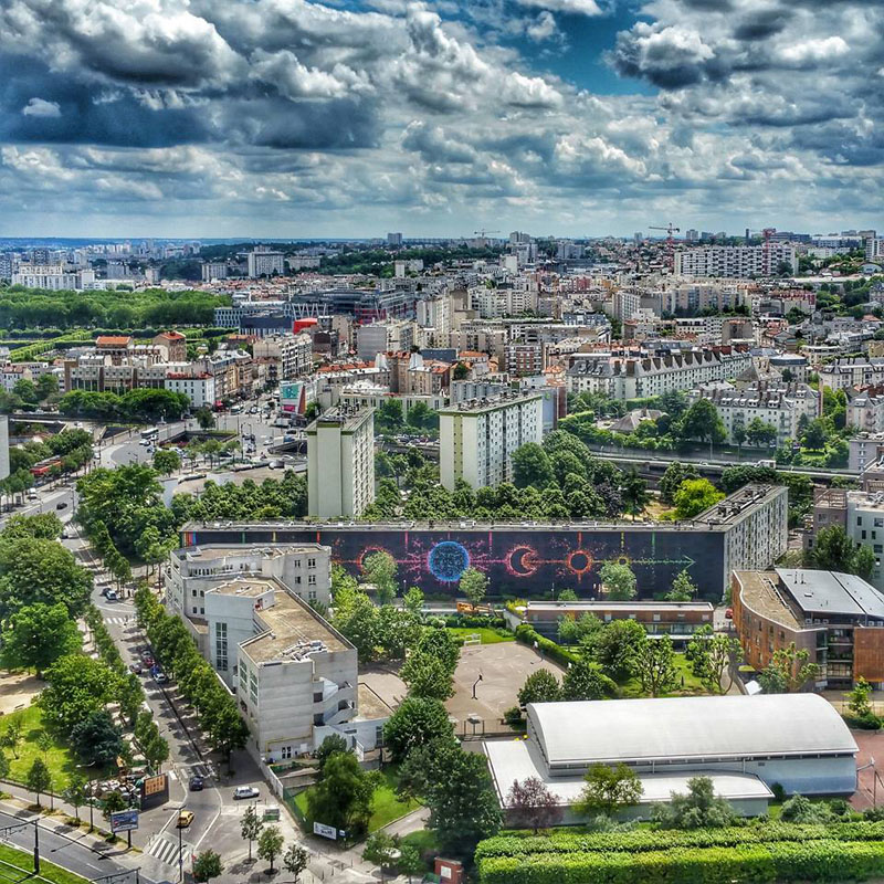 15,000 Origami Birds Were Folded To Make This Large Mural In Paris