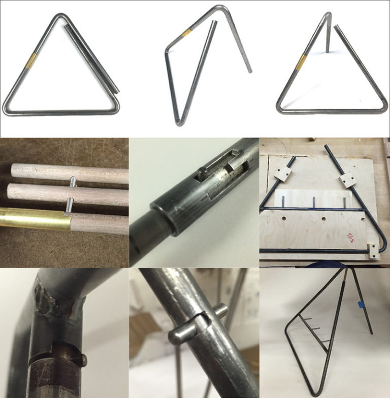 This step ladder is designed to hang on the wall like a piece of art