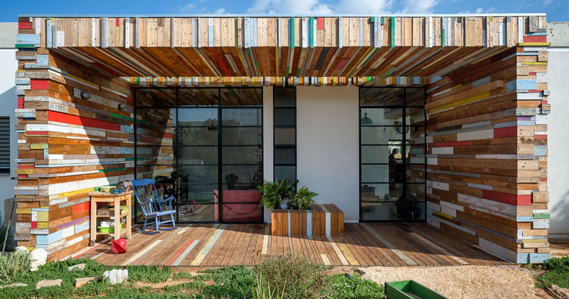Walls Covered In Scrap Wood Make An Artistic Statement At This Home