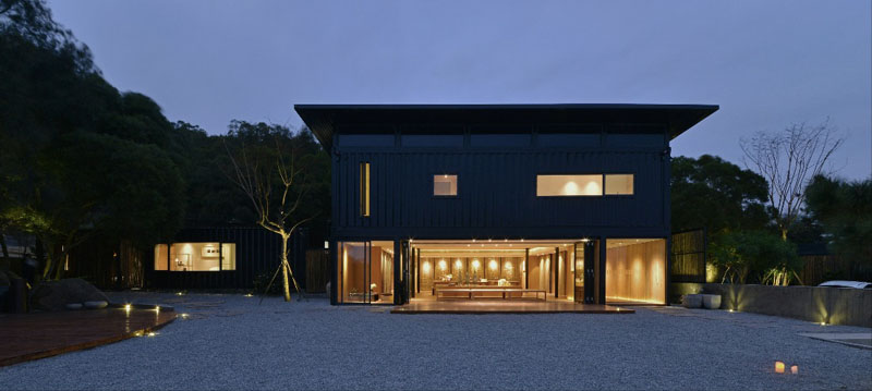 This new hotel is built around the surrounding rocky landscape