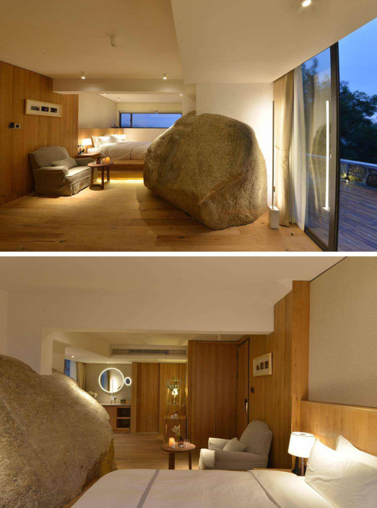 This new hotel is built around the surrounding rocky landscape