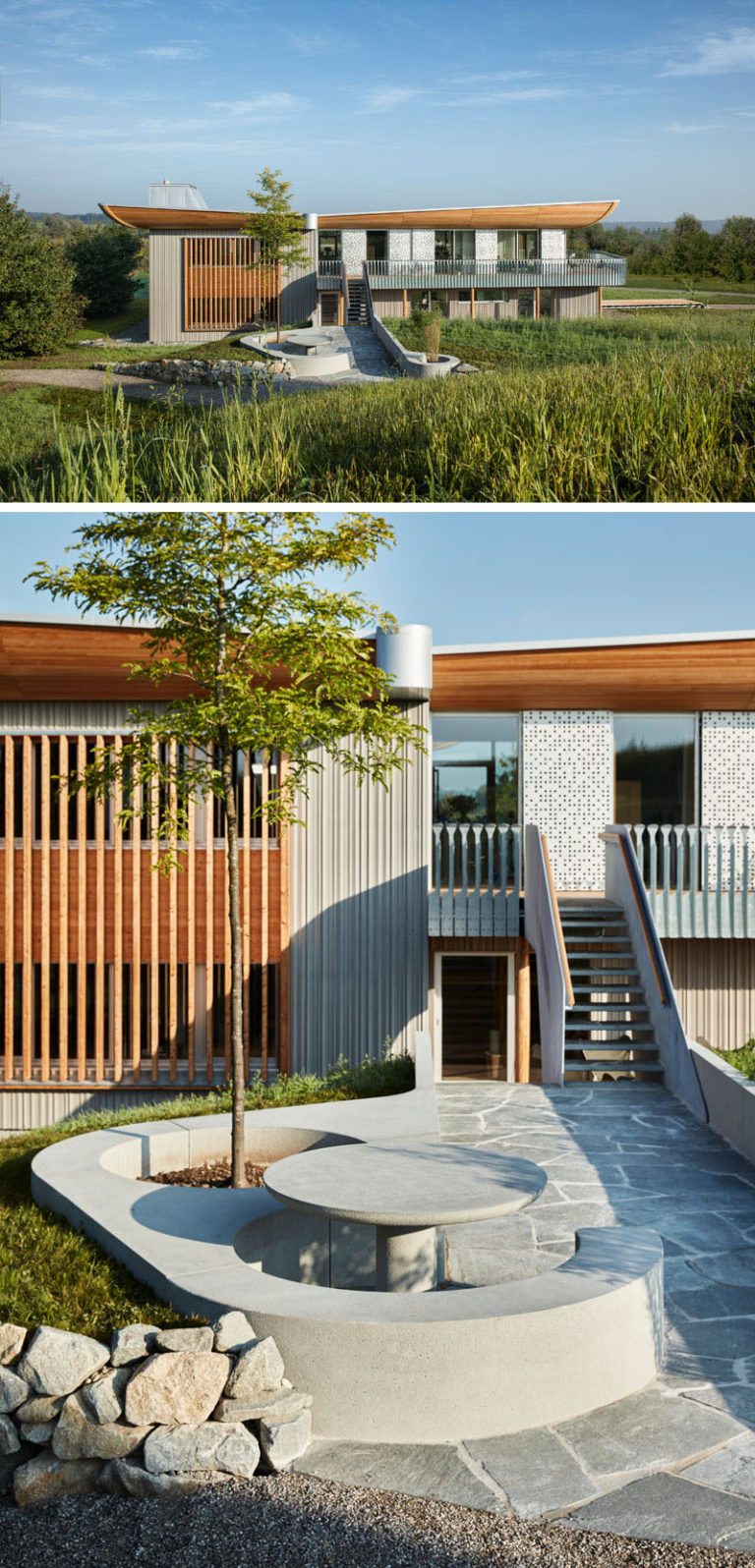 This house is designed to be a showcase for wood home construction