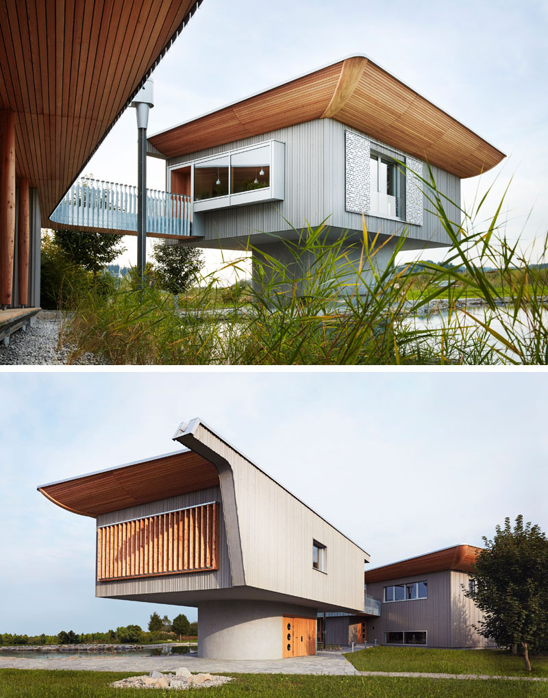 This house is designed to be a showcase for wood home construction