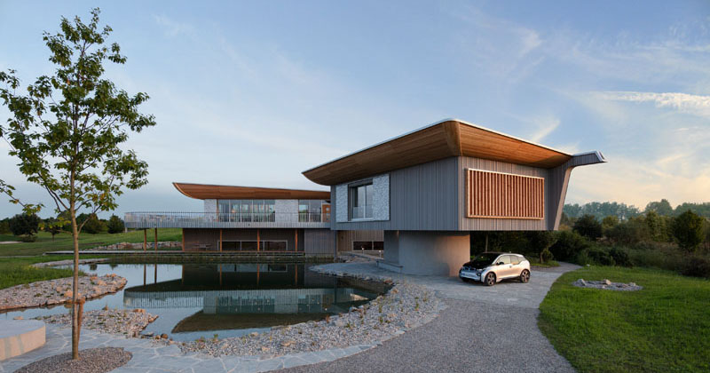 This house is designed to be a showcase for wood home construction
