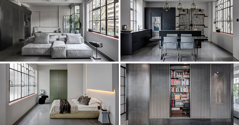 This apartment's industrial interior was inspired by the old factory ...