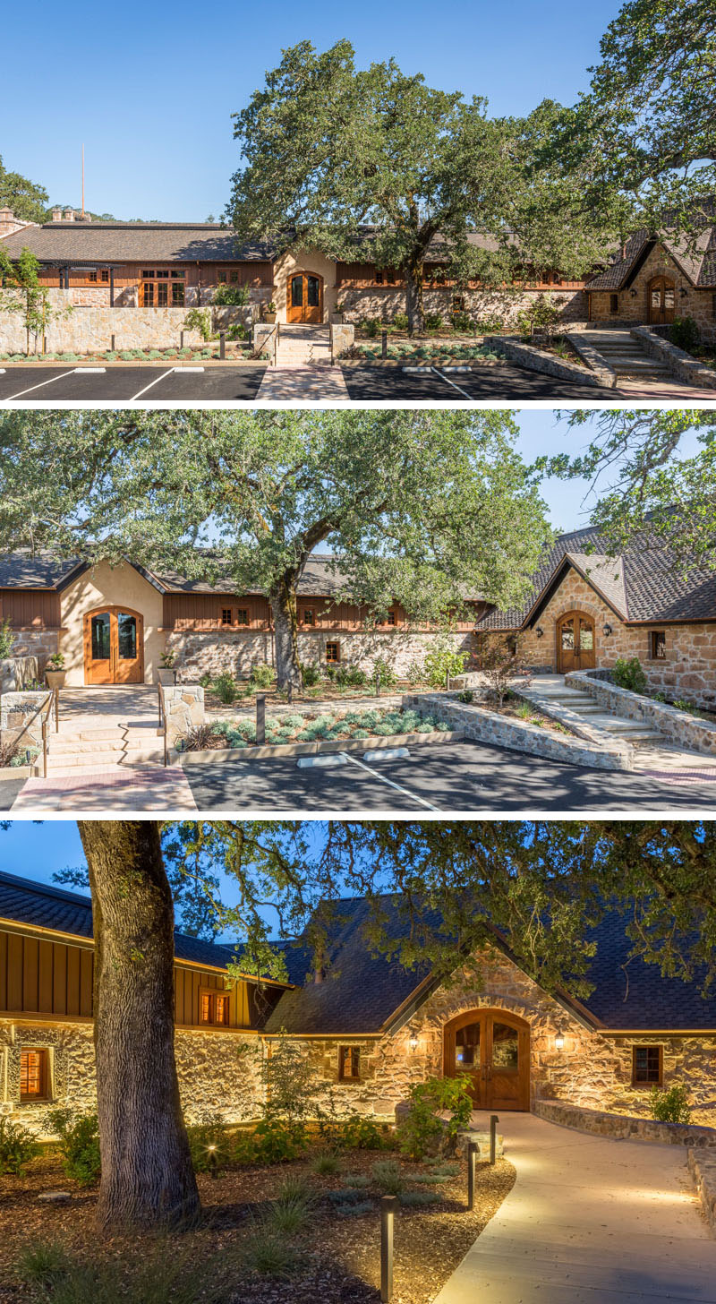 A renovation of this winery preserved a century-old stone building ...