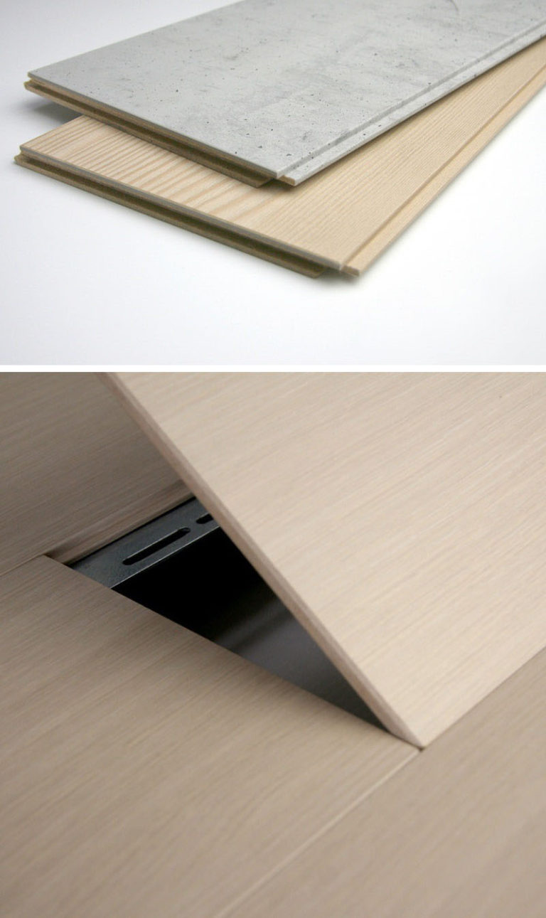 These wall panels have lights embedded within them