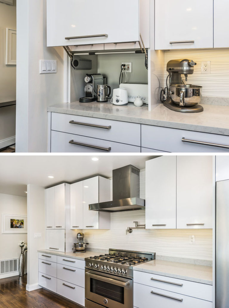 Kitchen Design Idea - Store Your Kitchen Appliances In An Appliance Garage
