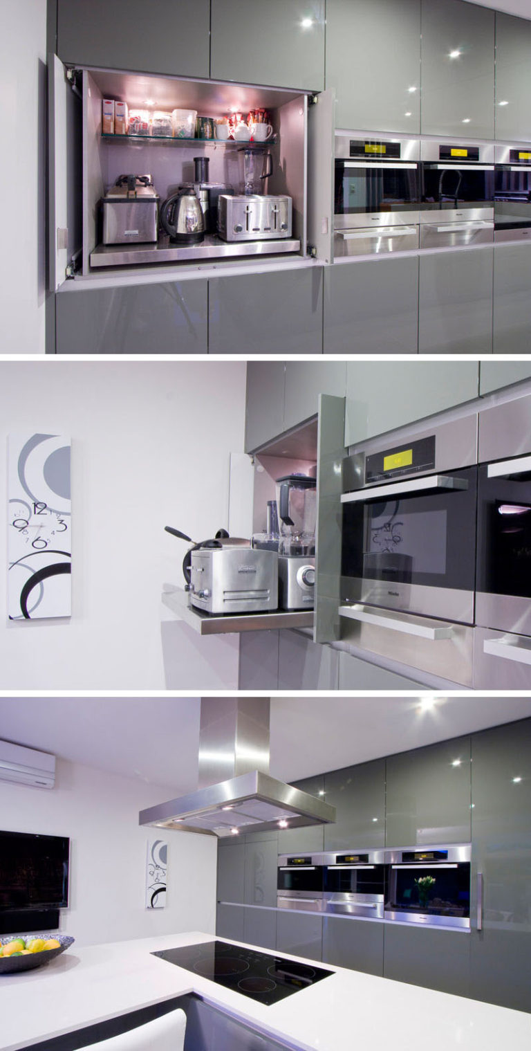 Kitchen Design Idea - Store Your Kitchen Appliances In An Appliance Garage