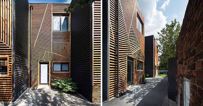 These Townhouses Feature A Creative And Artistic Wood Exterior