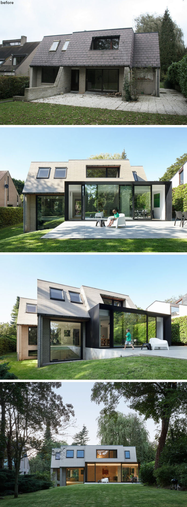 BEFORE and AFTER - The Renovation And Extension Of A Flemish Villa