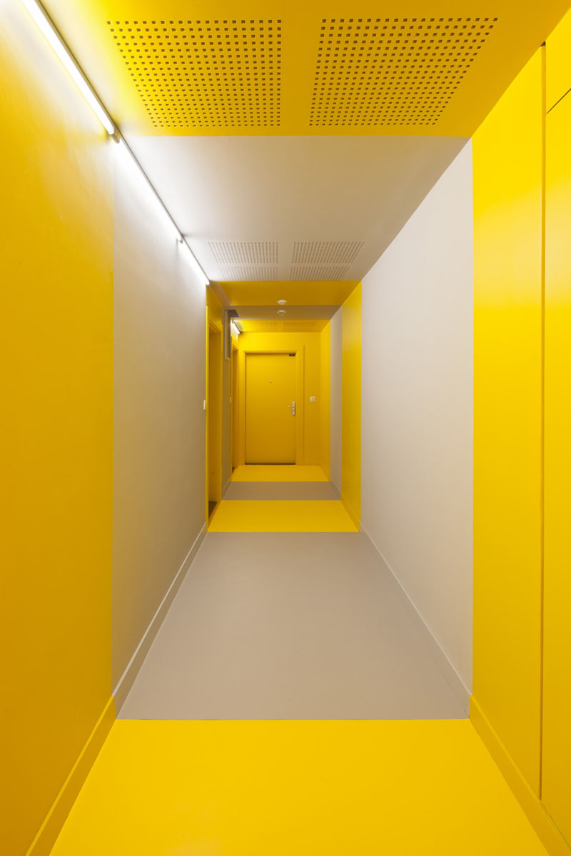 Design Detail - The Entrances To These Apartments Are Highlighted In Yellow