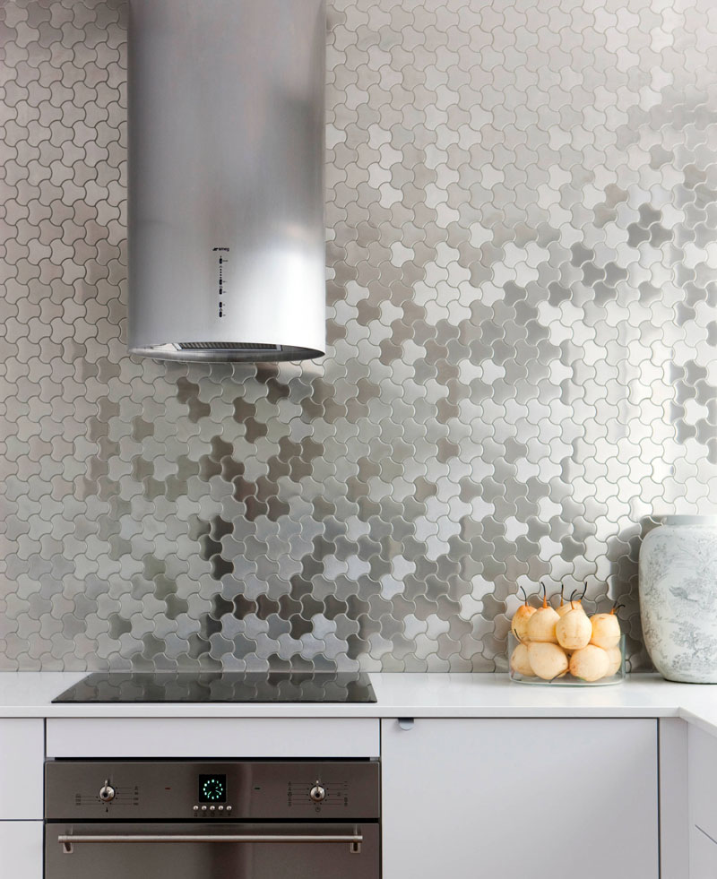 Kitchen Design Idea - Install A Stainless Steel Backsplash For A Sleek Look