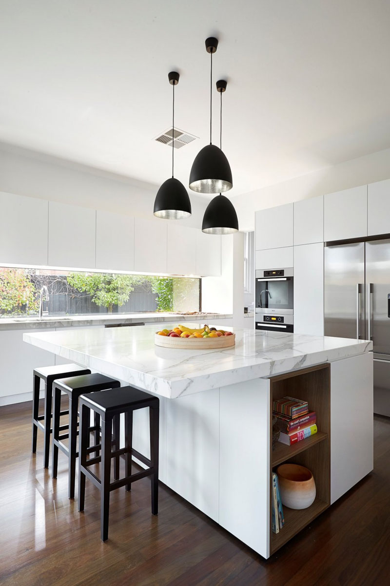 Kitchen Design Idea - White, Modern and Minimalist Cabinets