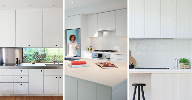 Kitchen Design Idea - White, Modern and Minimalist Cabinets